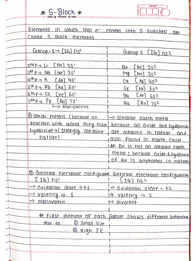 S Block | PDF
