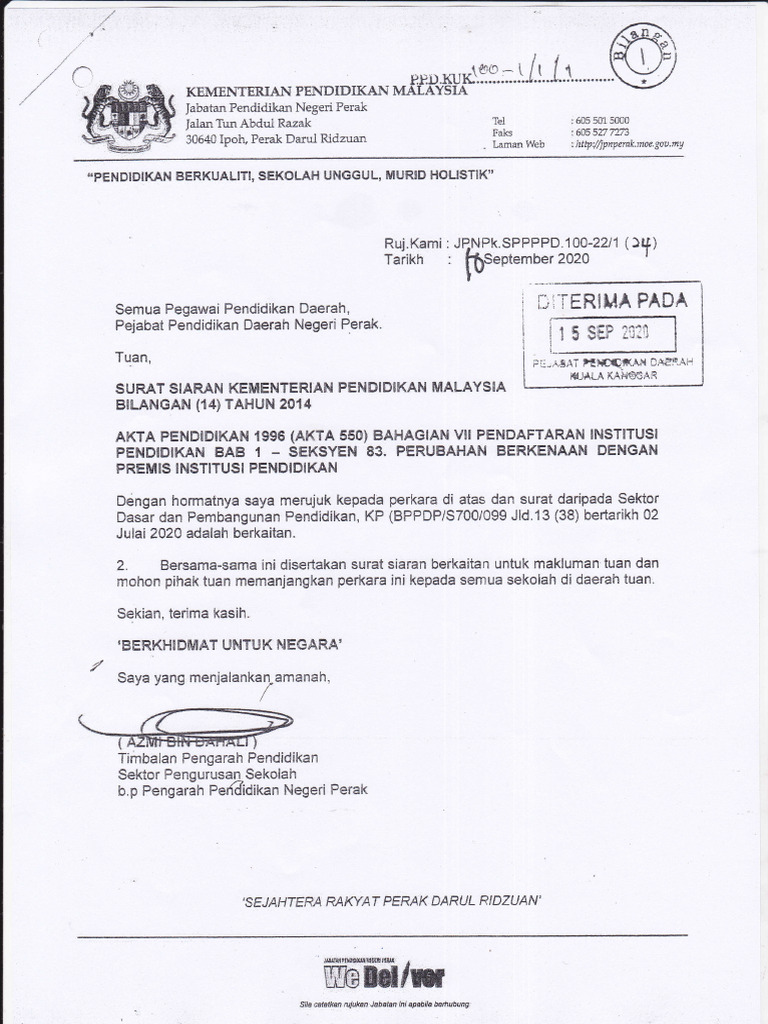 Surat Siaran KPM | PDF