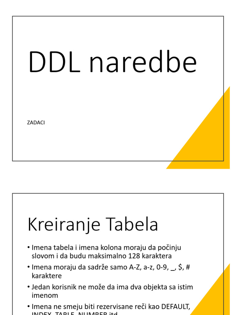 DDL Naredbe | PDF