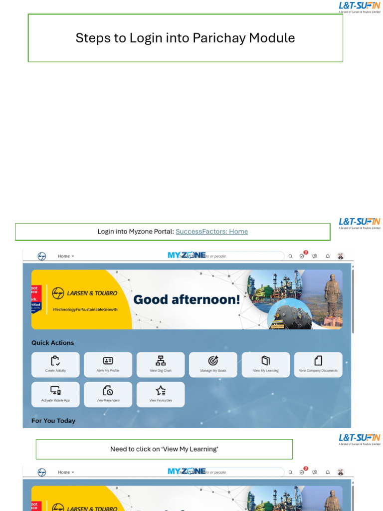 SuFin Parichay access path | PDF