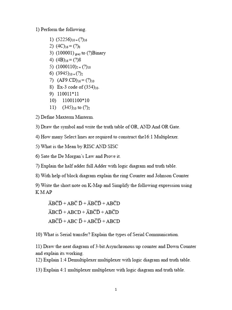 Quetion Bank - CO - FYBCA - SEM II | PDF | Central Processing Unit | Logic Gate