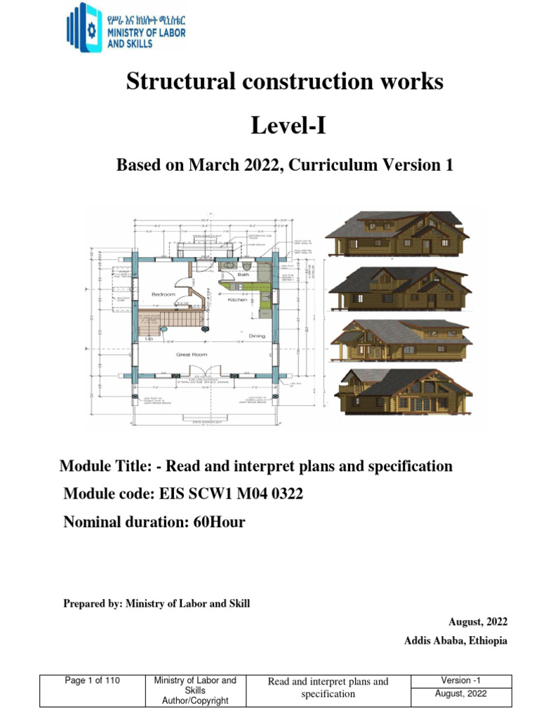 M04 Read and Interpret Plans Level 1 | PDF