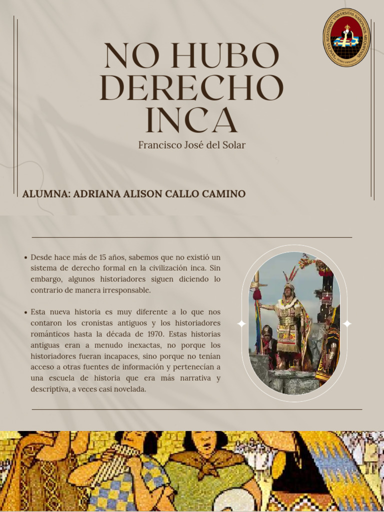 No Hubo Derecho Inca-Adriana Alison Callo Camino | Descargar gratis PDF | Imperio Inca