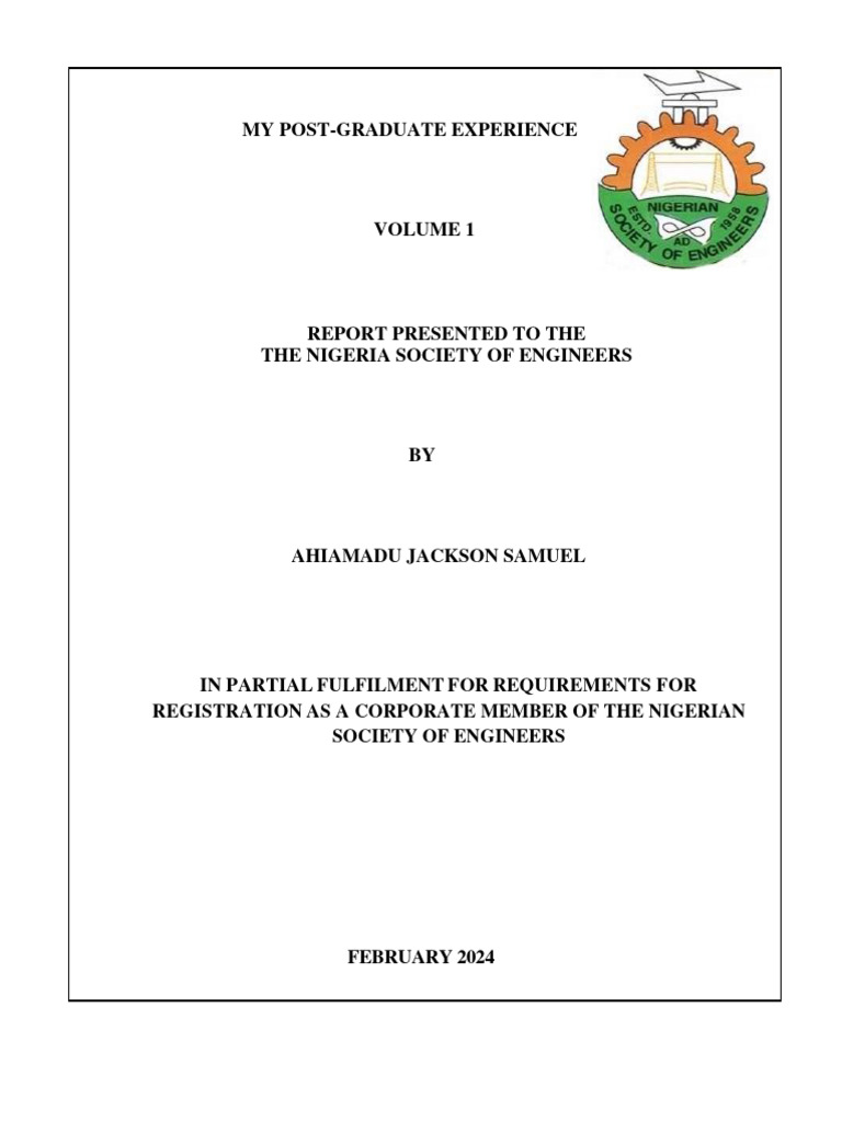 Nse Volume 1 Report | PDF | Project Management | Oil Refinery