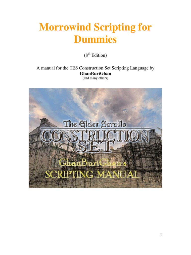 Morrowind Scripting For Dummies 8 | PDF | Parameter (Computer Programming) | Scripting Language