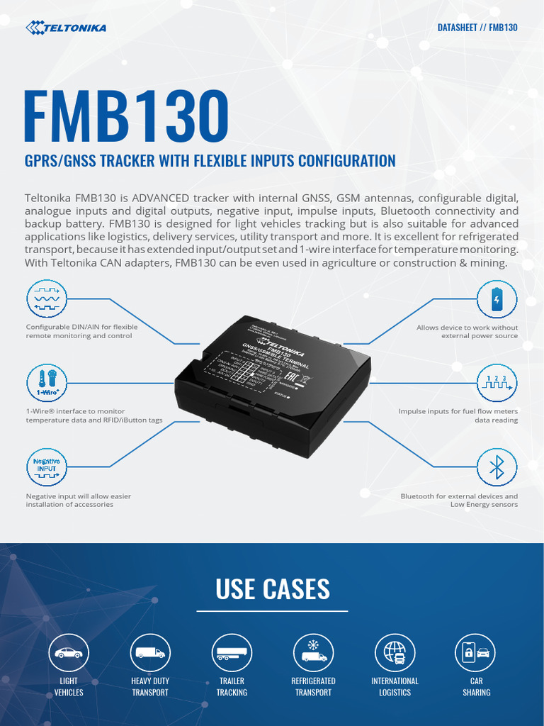 Datasheet fmb130 | PDF | Telecommunications | Computing