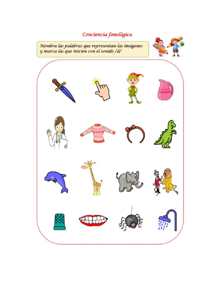 TAREAS DE FONEMAS DENTALES | PDF