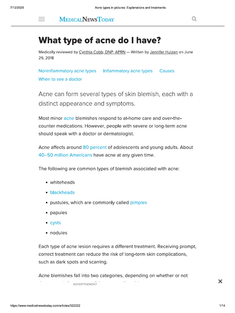Acne Types | PDF