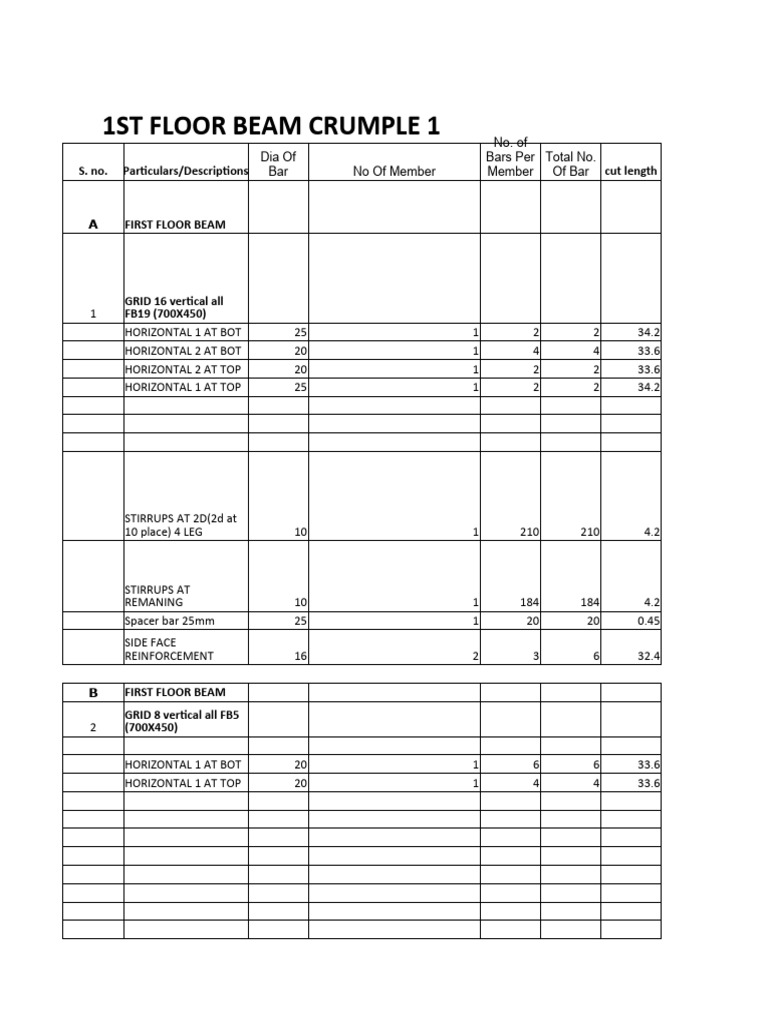 1st Floor Beam Crumple 1 N | PDF | Solid Mechanics | Structural Engineering