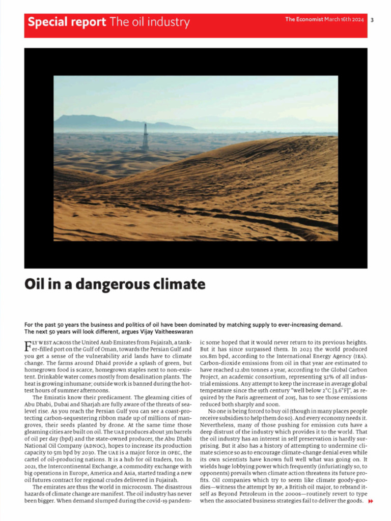 The Economist - Special Report On Oil | PDF