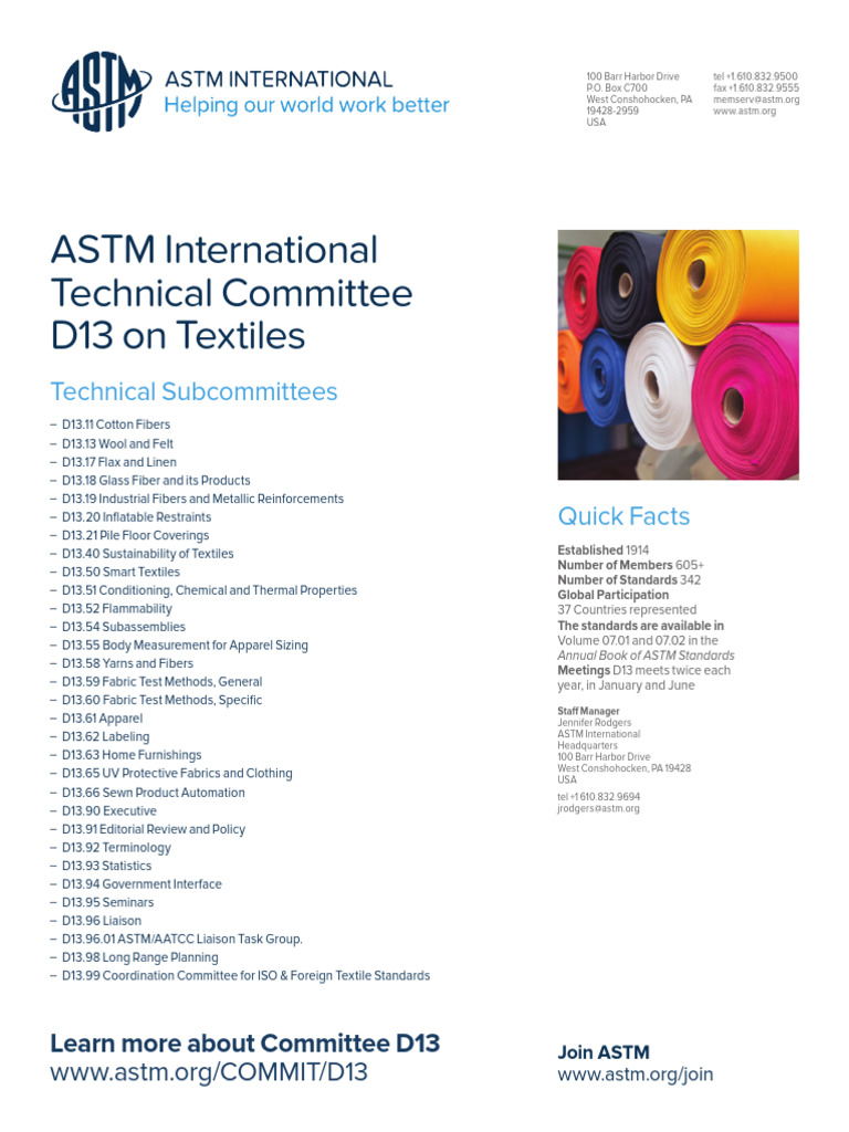 D13 Fact Sheet 2016 | PDF | Textiles | Yarn