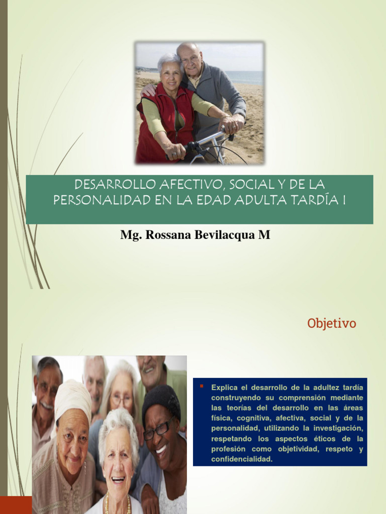 Semana 11.desarrollo Afectivo, Social y de La Personalidad en La Adultez Tardia I | PDF ...