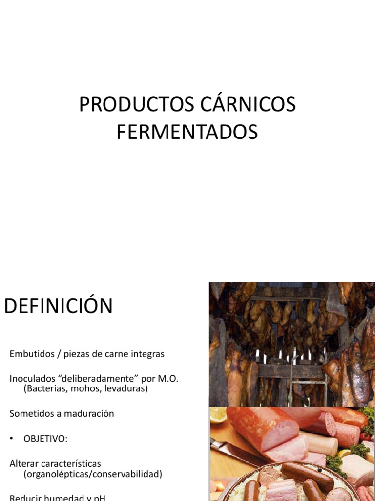 Productos Cárnicos Fermentados: Ejemplos y Técnicas | PDF | Curado ...