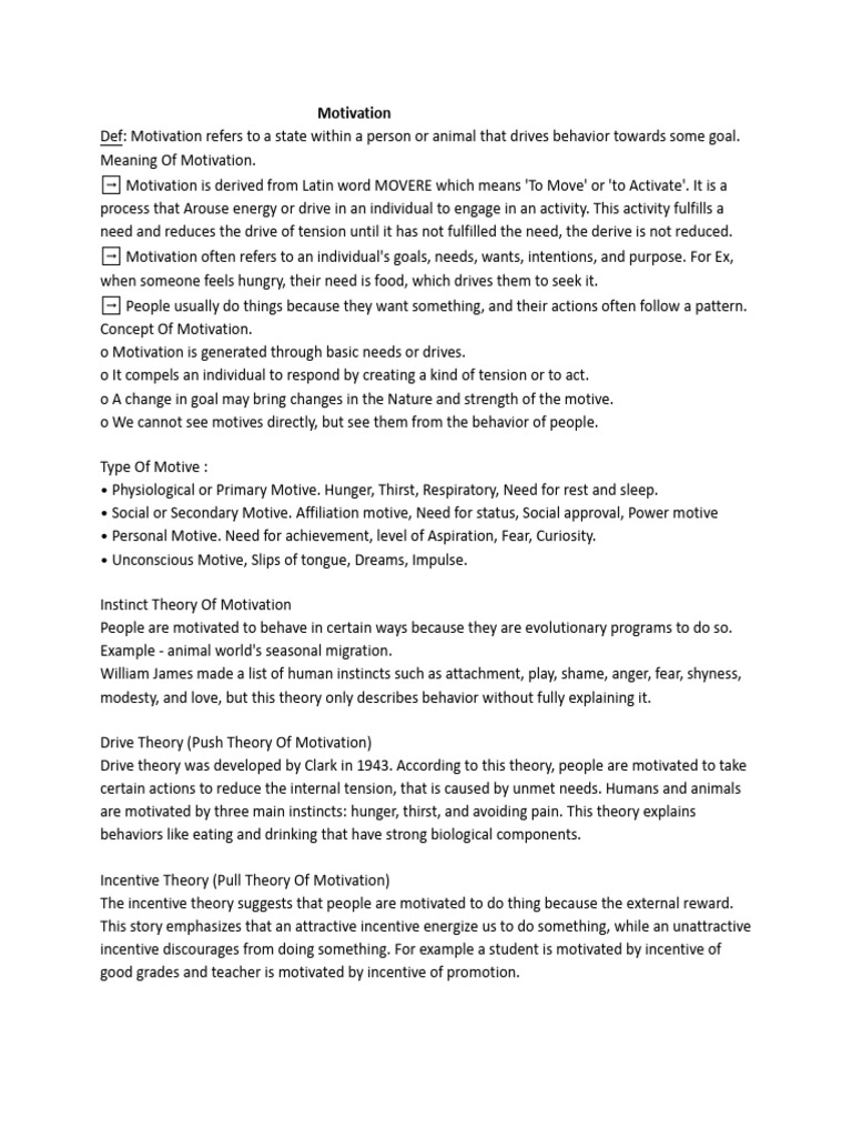 Motivation Edit | PDF | Motivational | Motivation