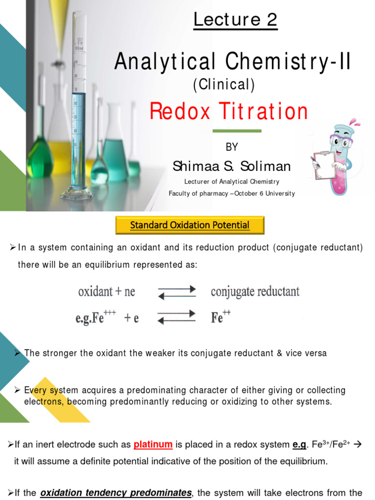 Lec 2 (Redox) | PDF | Redox | Ph