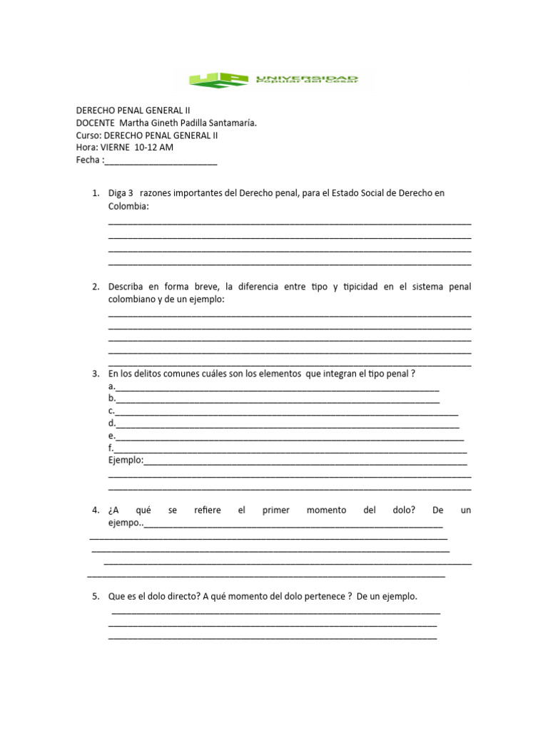 Derecho Penal General Ii 3 | PDF | Derecho penal | Intención (Derecho ...