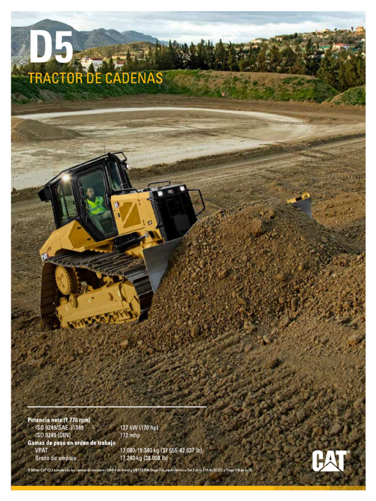 Manual Operación CAT D5 | PDF