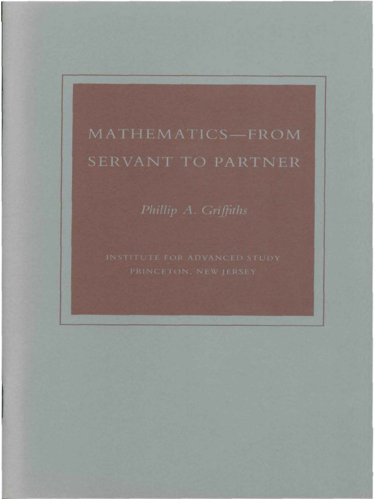 Mathematics From Servant To Partner 1993 | PDF | Mathematics | Gravity
