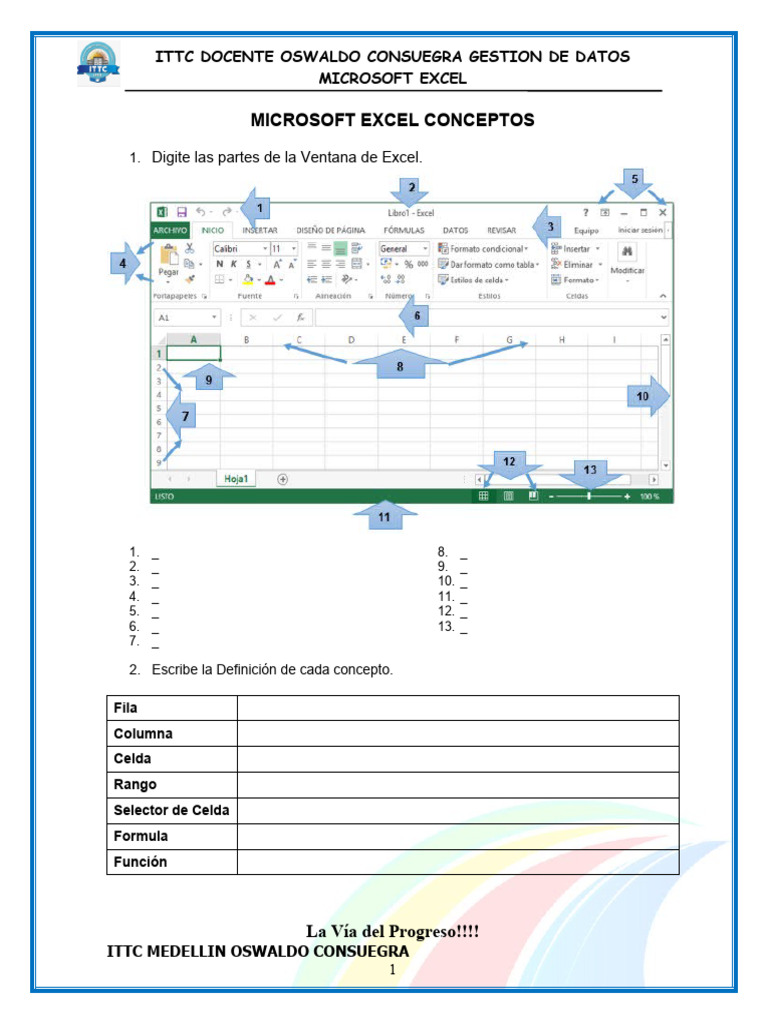 1er Microsoft Excel Conceptos | PDF | Microsoft Excel 1er Microsoft Excel Conceptos | PDF | Microsoft Excel
