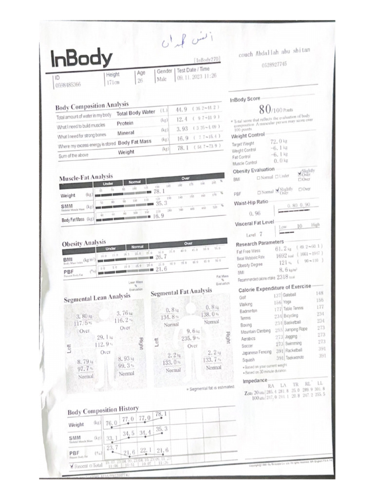 InBody 2023-11-09 | PDF