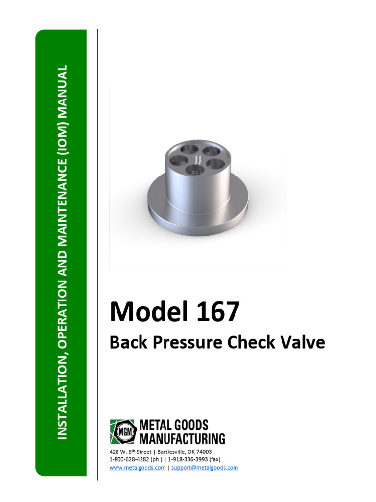 167 Iom | PDF | Valve | Pipe (Fluid Conveyance)