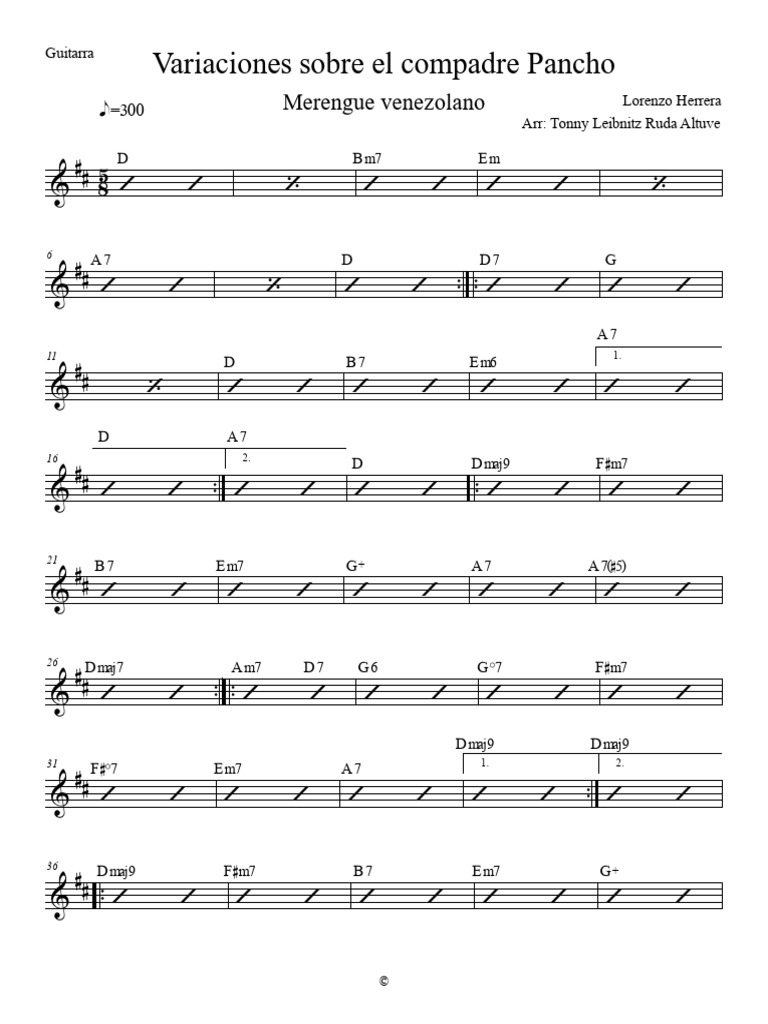 Compadre Pancho - Guitarra | PDF