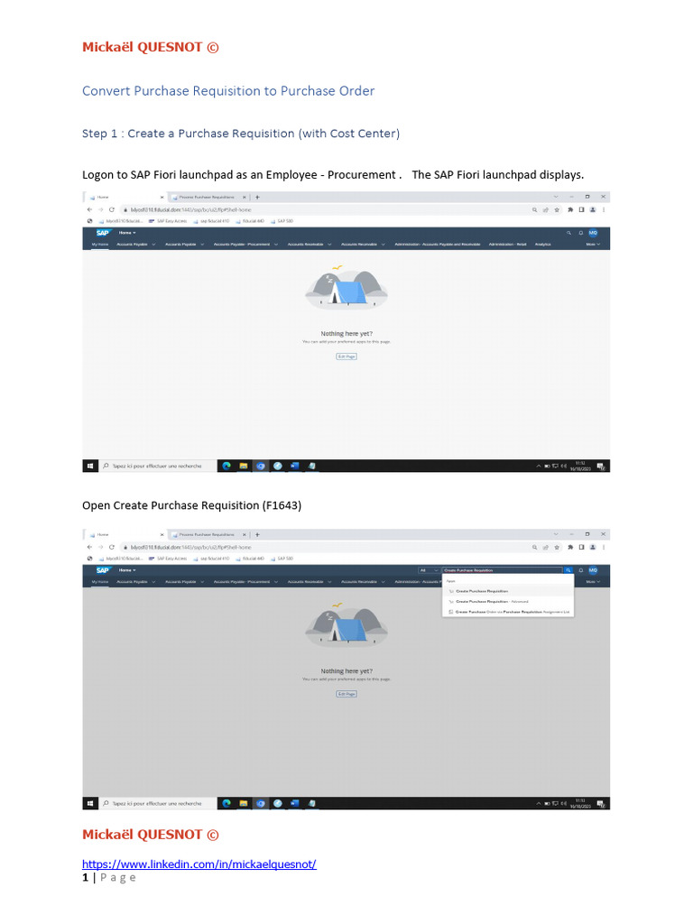 Convert Purchase Requisition To Purchase Order | PDF | Business
