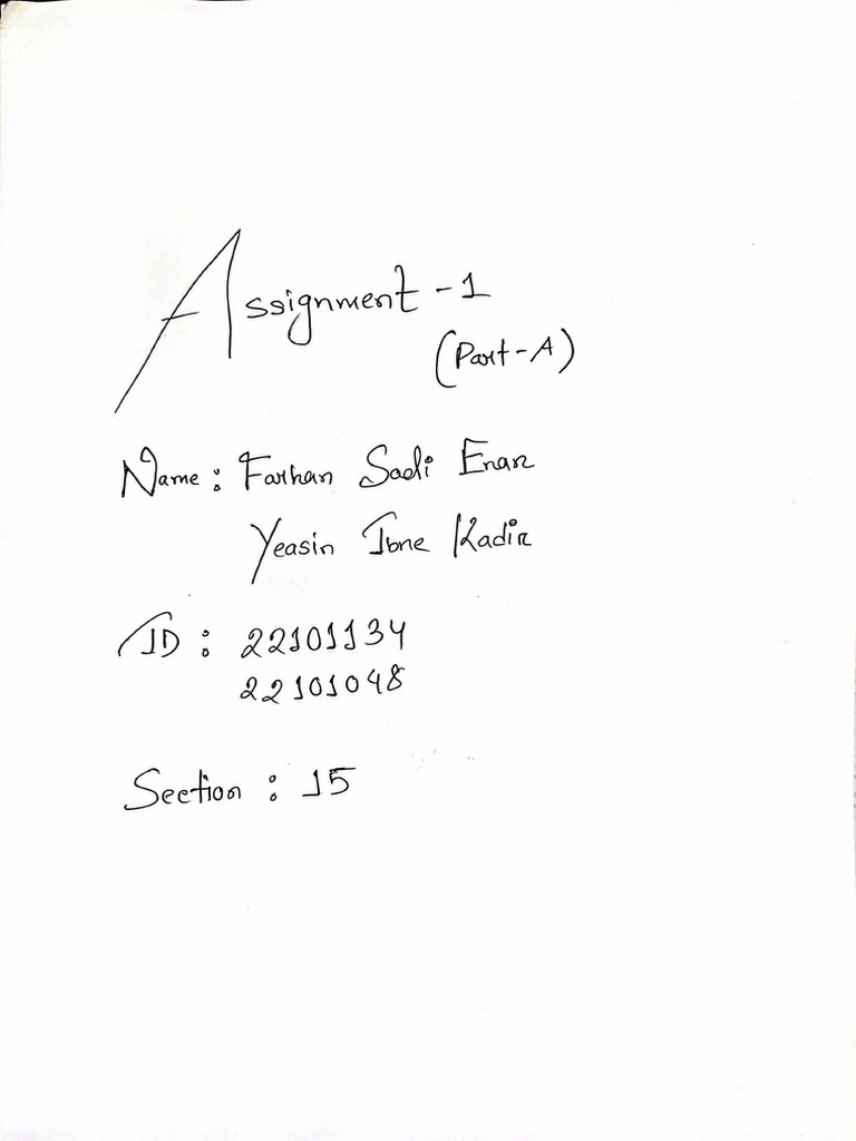 CSE331 Assignment01 | PDF