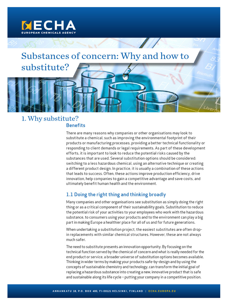 Why and How To Substitute en | PDF | Personal Protective Equipment