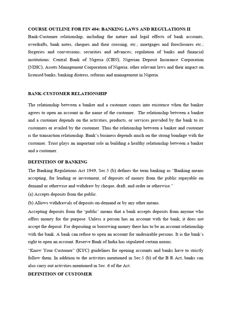 Bank-Customer Relationship | PDF | Banks | Lease