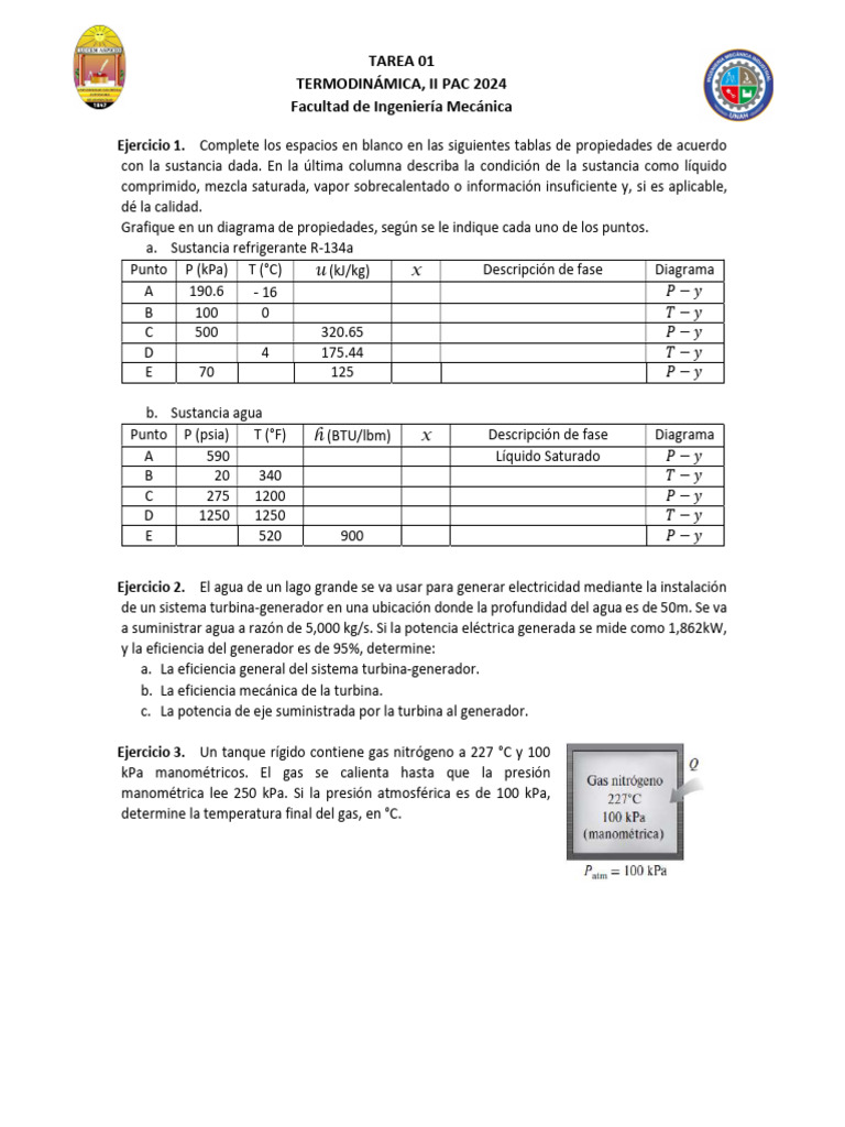 Tarea 01 | PDF | Presión | Agua