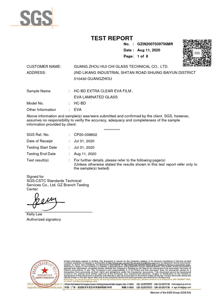 HC-BD Sgs Test Report PDF | PDF | Applied And Interdisciplinary Physics ...