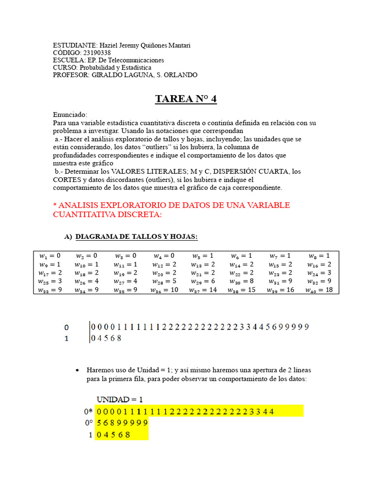 Tarea 4 Prob | PDF | Matemáticas Aplicadas | Estadísticas