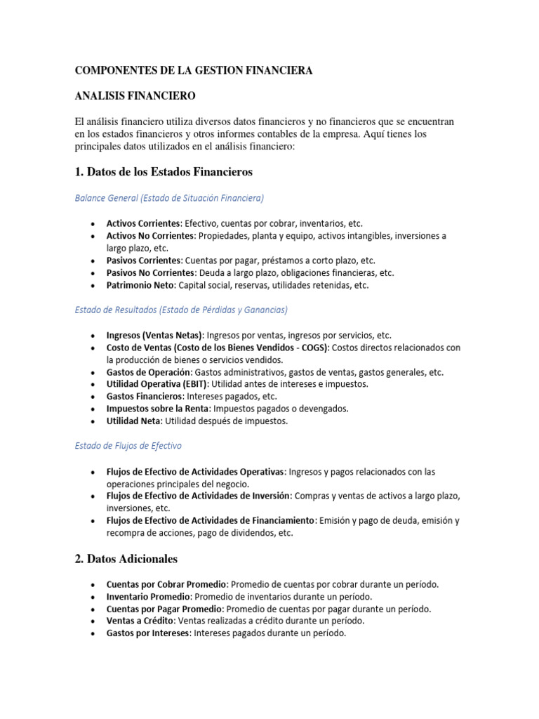 Formulas Para Analisis Financiero | PDF | Compartir (Finanzas) | Business