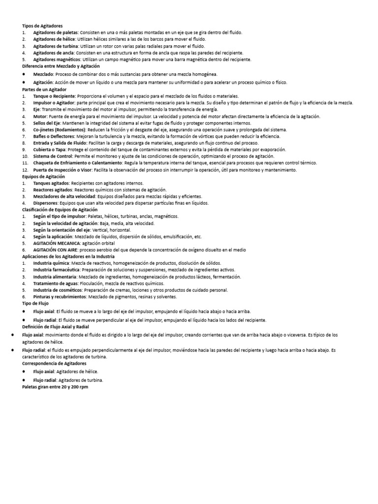 Tipos de Agitadores | PDF | Mezcla | Líquidos Tipos de Agitadores | PDF | Mezcla | Líquidos