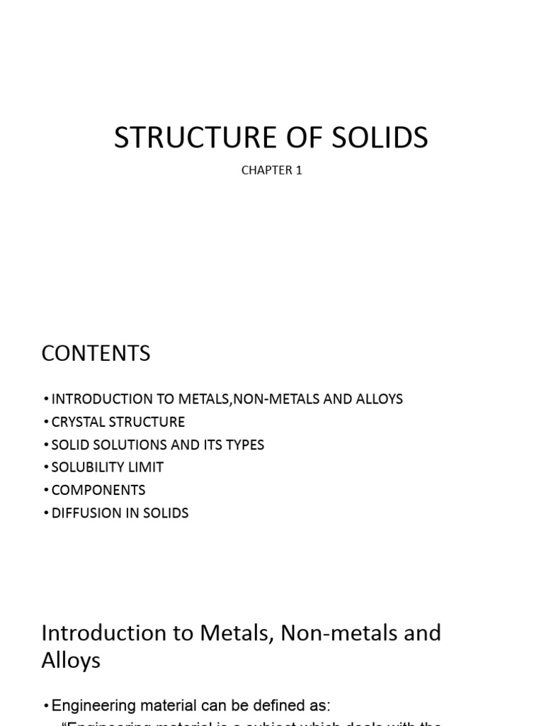 Structure of Solids | PDF | Chemical Bond | Alloy