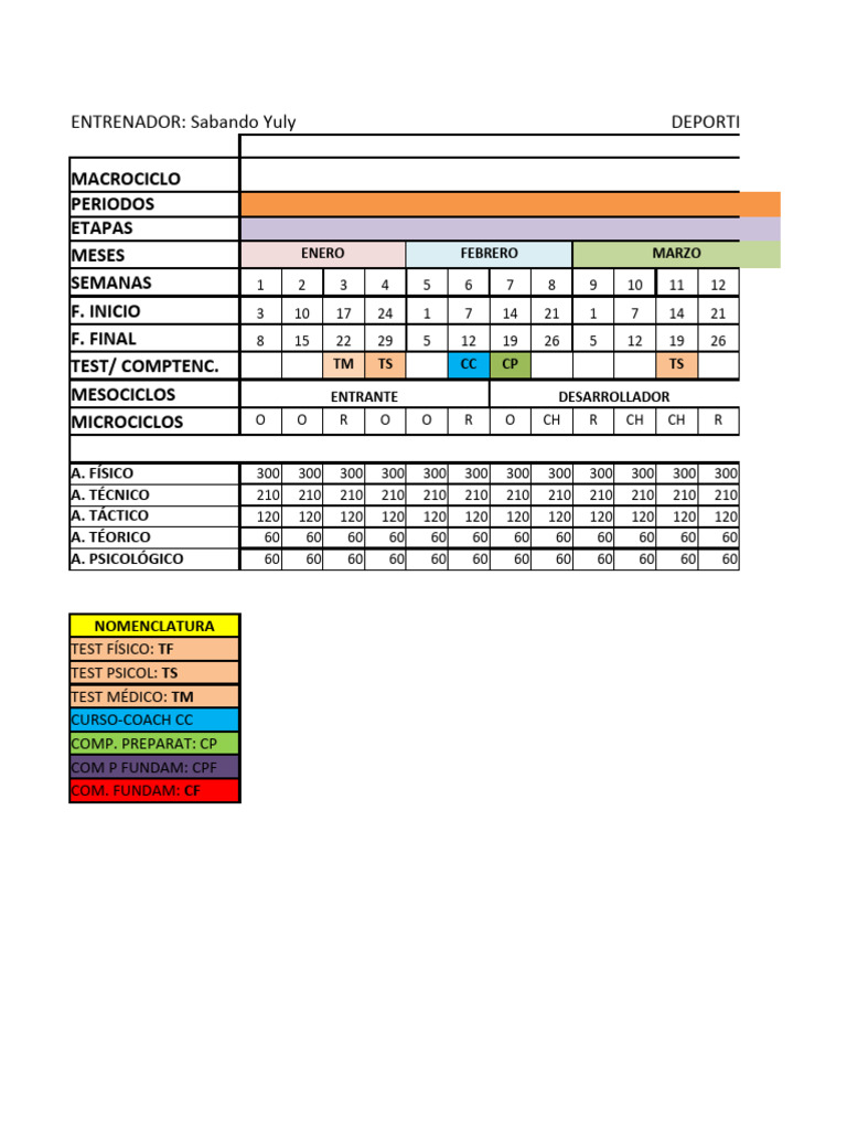 Plan Grafico de Natacion | PDF