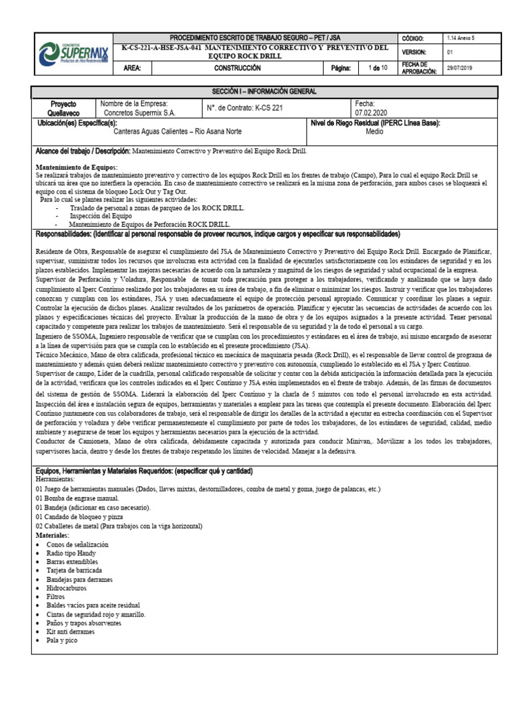 K-CS-221-A-HSE-JSA-041_RE | Descargar gratis PDF | Radiación | Herramientas
