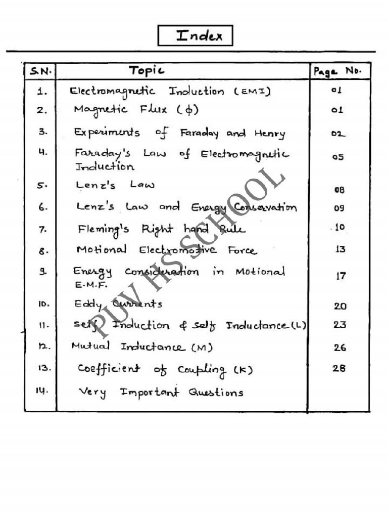 Electromagnetic Induction Notes PDF | PDF