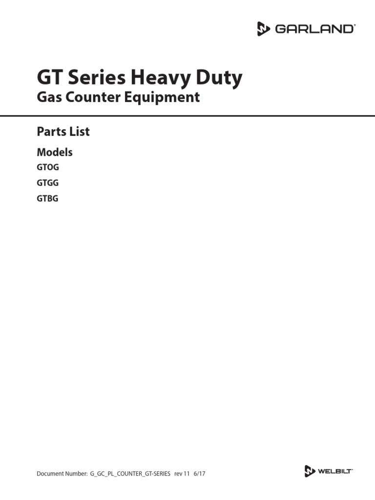 GL GT SERIES - PM | PDF | Grilling | Tap (Valve)