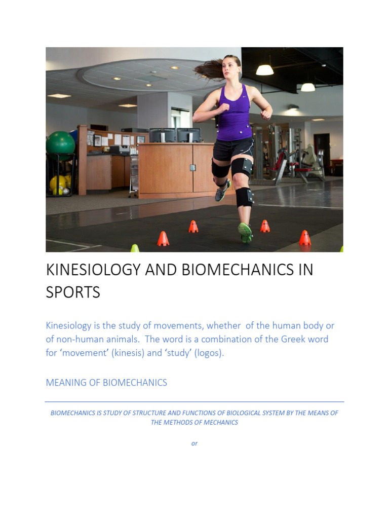 Kinesiology and Biomechanics in Sports | PDF | Anatomical Terms Of ...