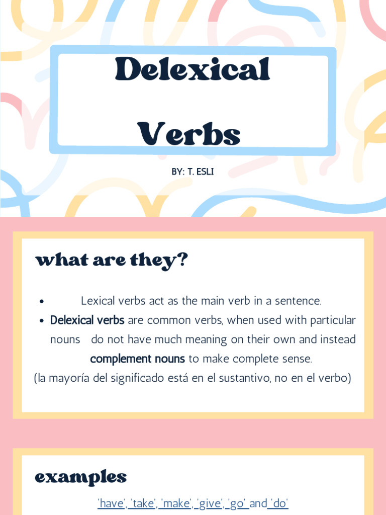 Delexical Verbs | PDF