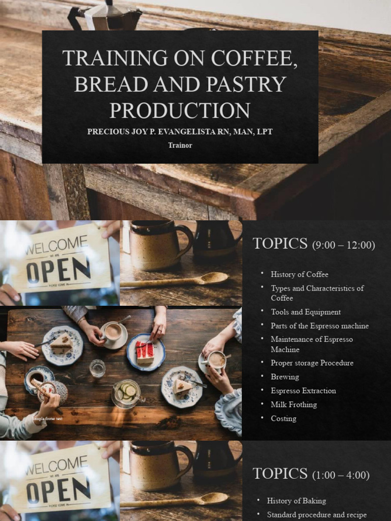 Training Coffee and Baking | PDF | Coffee | Breads