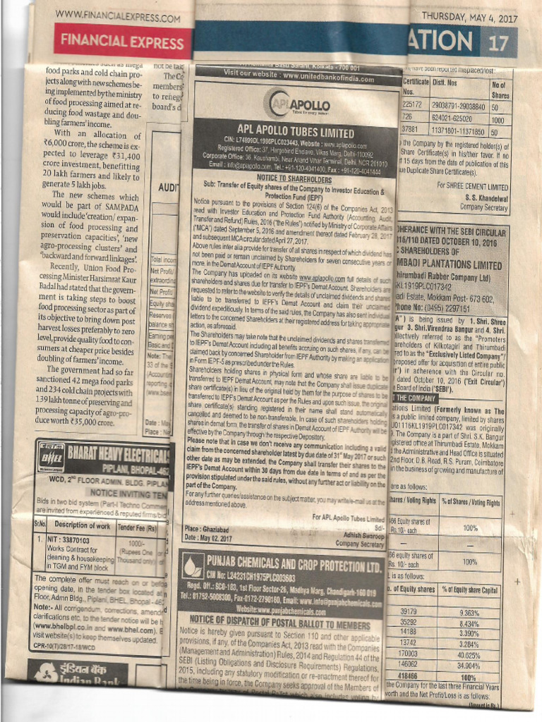 Newspaper Advertisement | PDF
