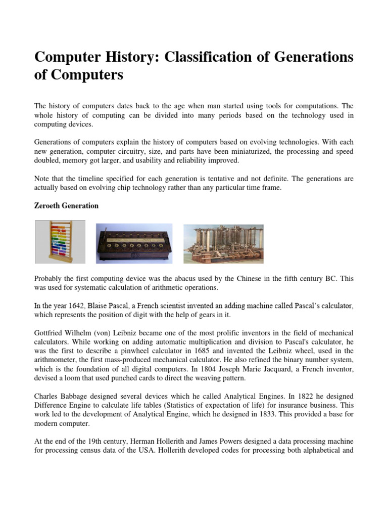 Computer History | PDF | Integrated Circuit | Computer Data Storage