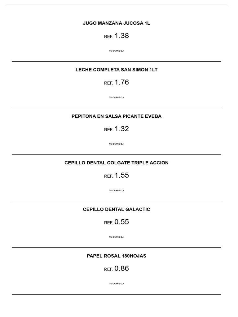 Precios 25 | PDF | Salud y bienestar