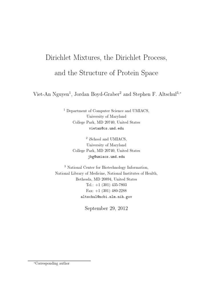 Dirichlet Mixtures in Protein Analysis | PDF | Probability Distribution ...