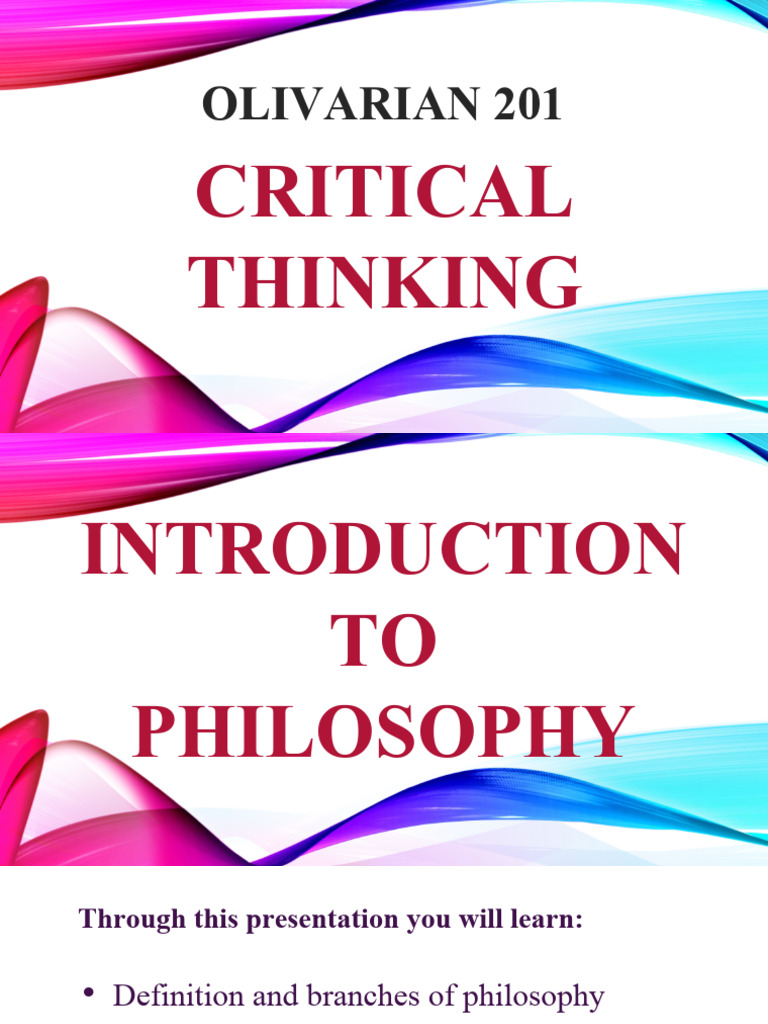 Week 2 Critical Thinking Introduction | PDF | Critical Thinking | Thought