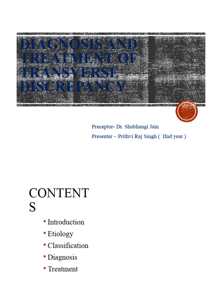 Transverse Discrepancy | PDF | Dentistry | Dentistry Branches