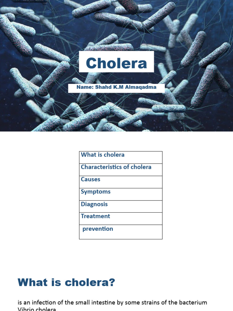 Cholera | PDF | Wellness